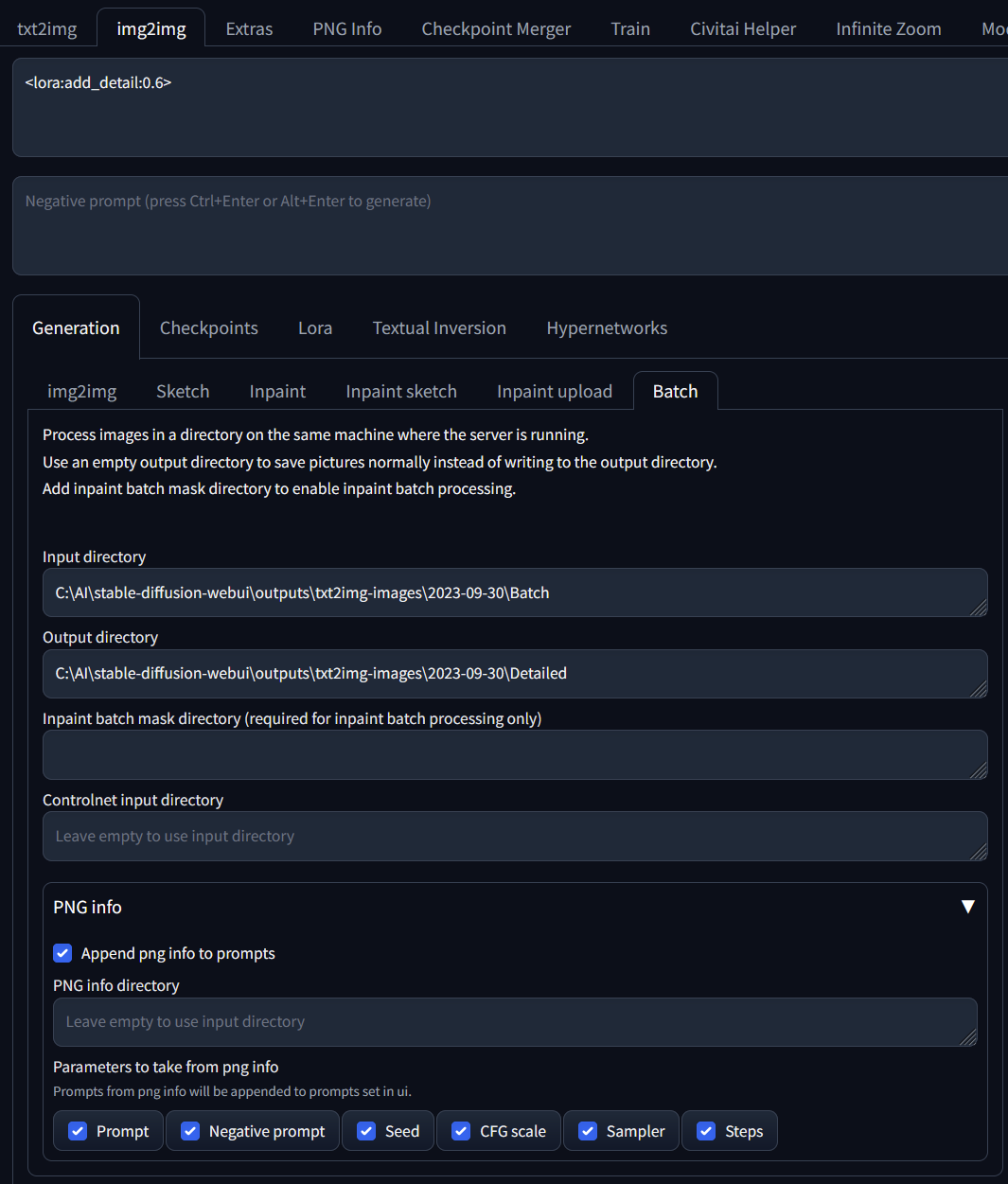 [Feature Request]: Add option to apply the prompt as prefix/suffix to the PNG Info in img2img ...