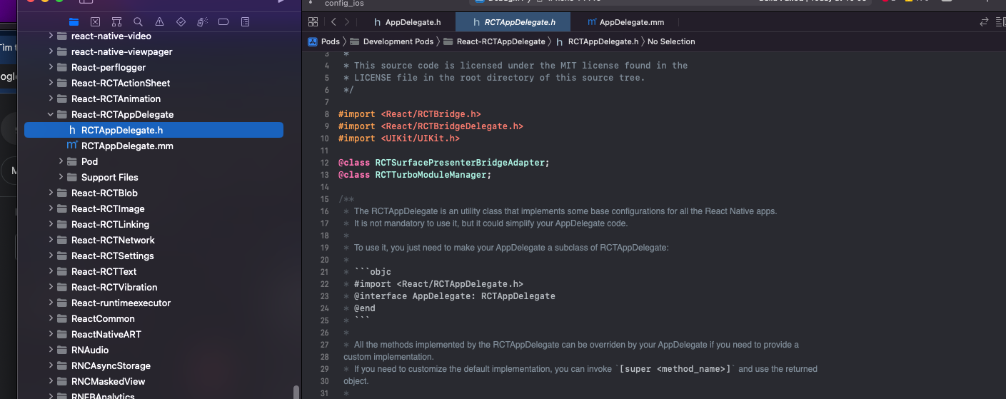 071 How To Avoid Rctappdelegate And Switch Back To Old Way · Issue 35818 · Facebookreact