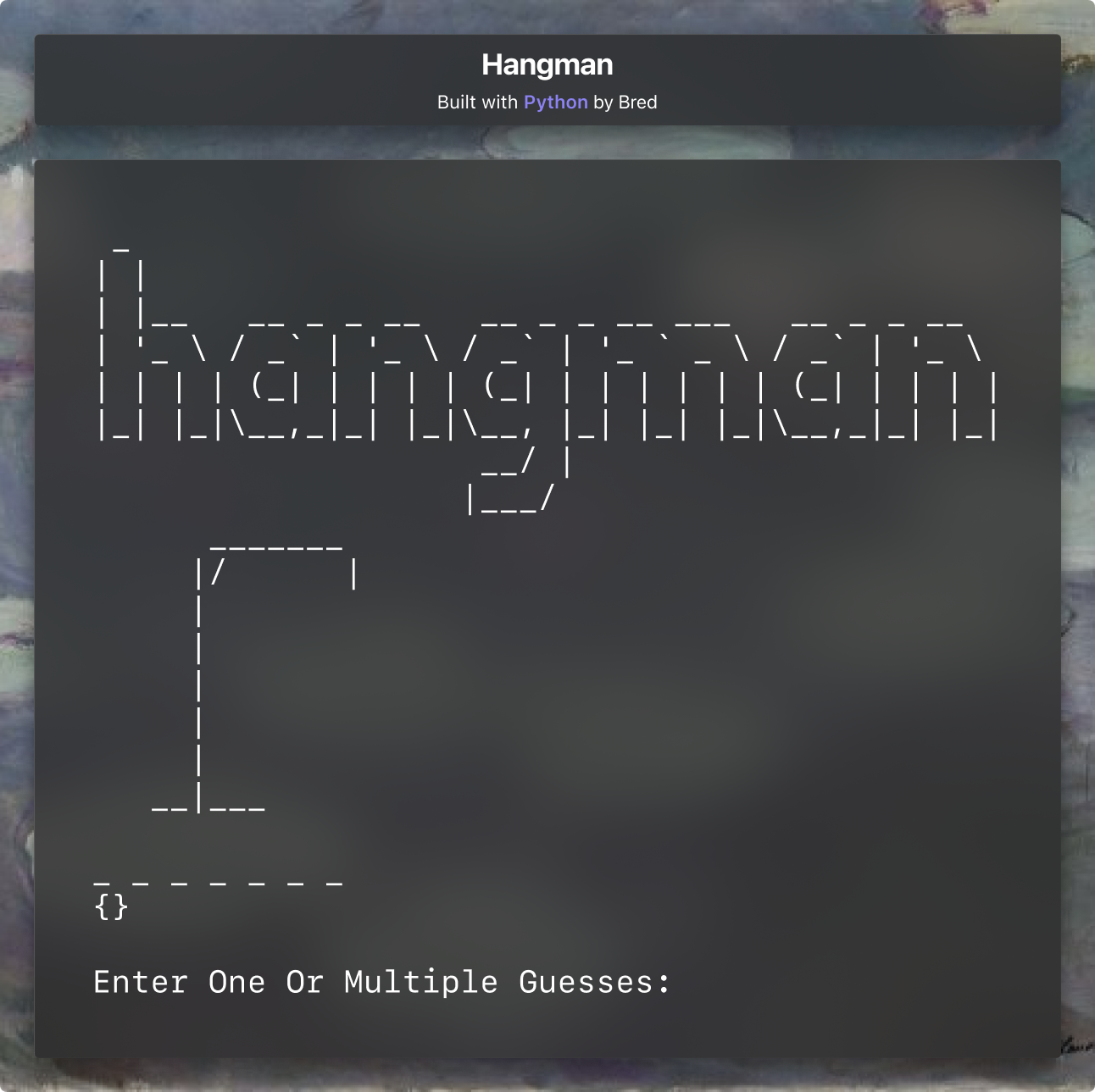 GitHub - Soft-Bred/Hangman