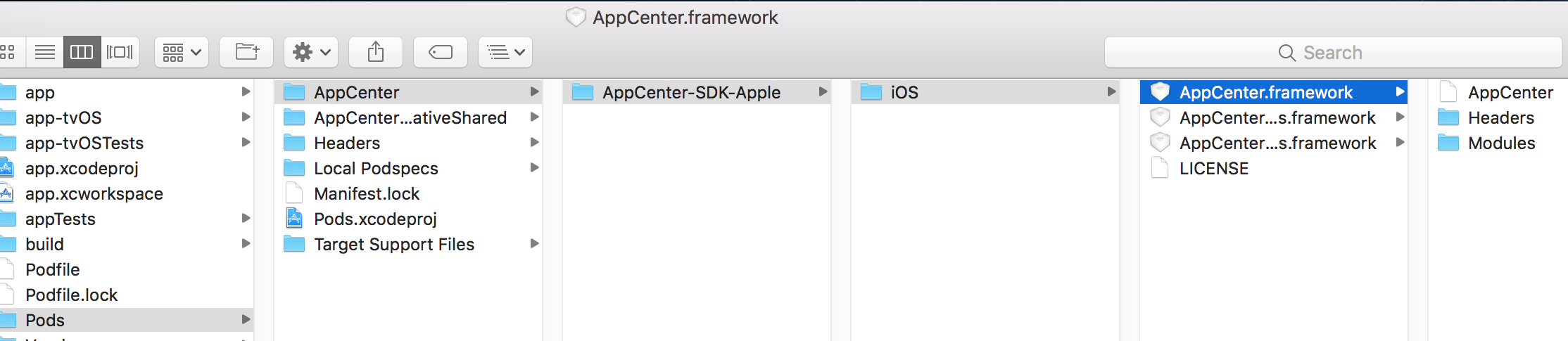 Ios Build Fails With Appcenter Msappcenter H File Not Found In Appcenterreactnativeanalytics