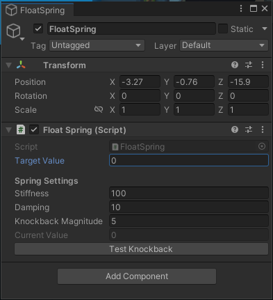 A Unity Script that simulates a Spring without using the Physics Engine ...