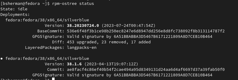 Rpm Ostree Status Shows Langpacks En Automatically Layered After Fresh 