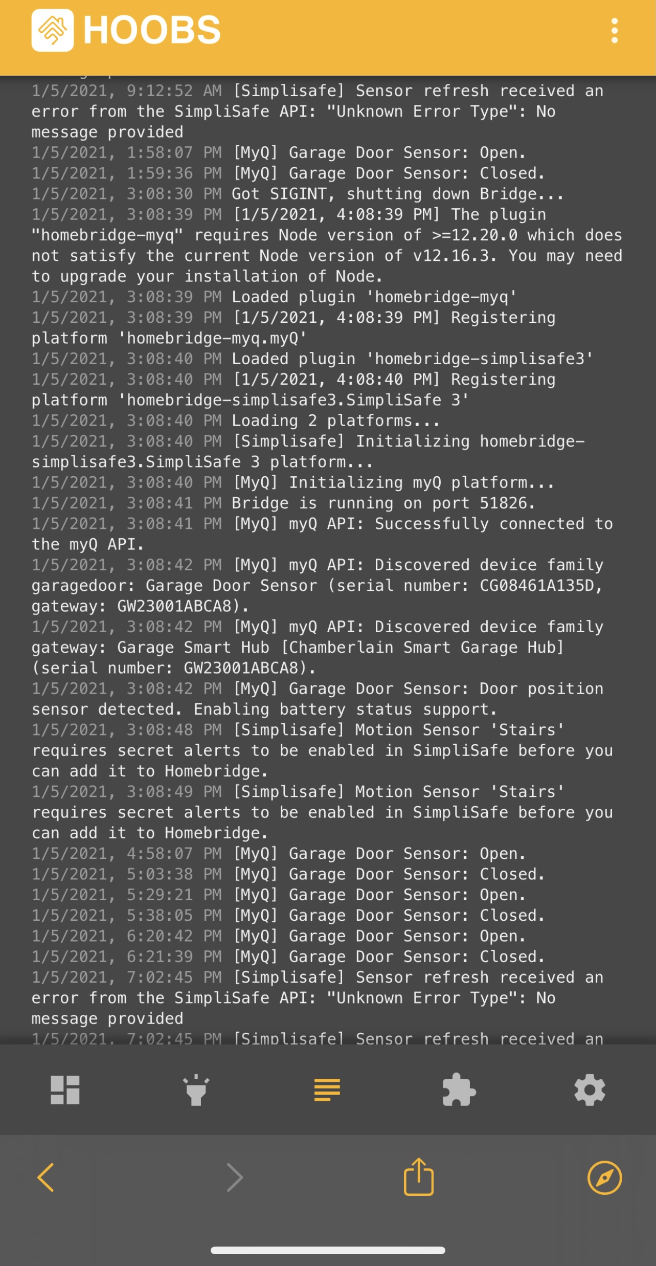 API: “Unknown Error Code” · Issue #177 · homebridge-simplisafe3 ...