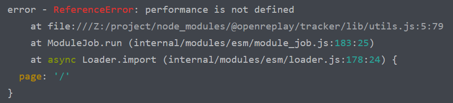 ReferenceError: performance is not defined · Issue #749 · openreplay/openreplay · GitHub