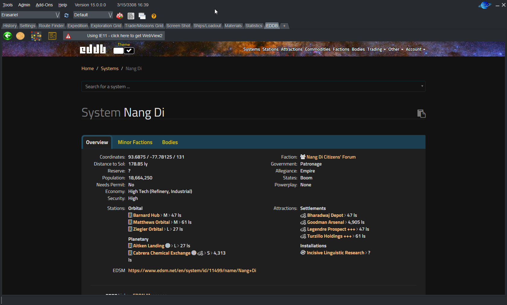 EDDiscovery 15.0.0.0 still using IE11 even after installing the WebView2 Runtime · Issue #3239 ...