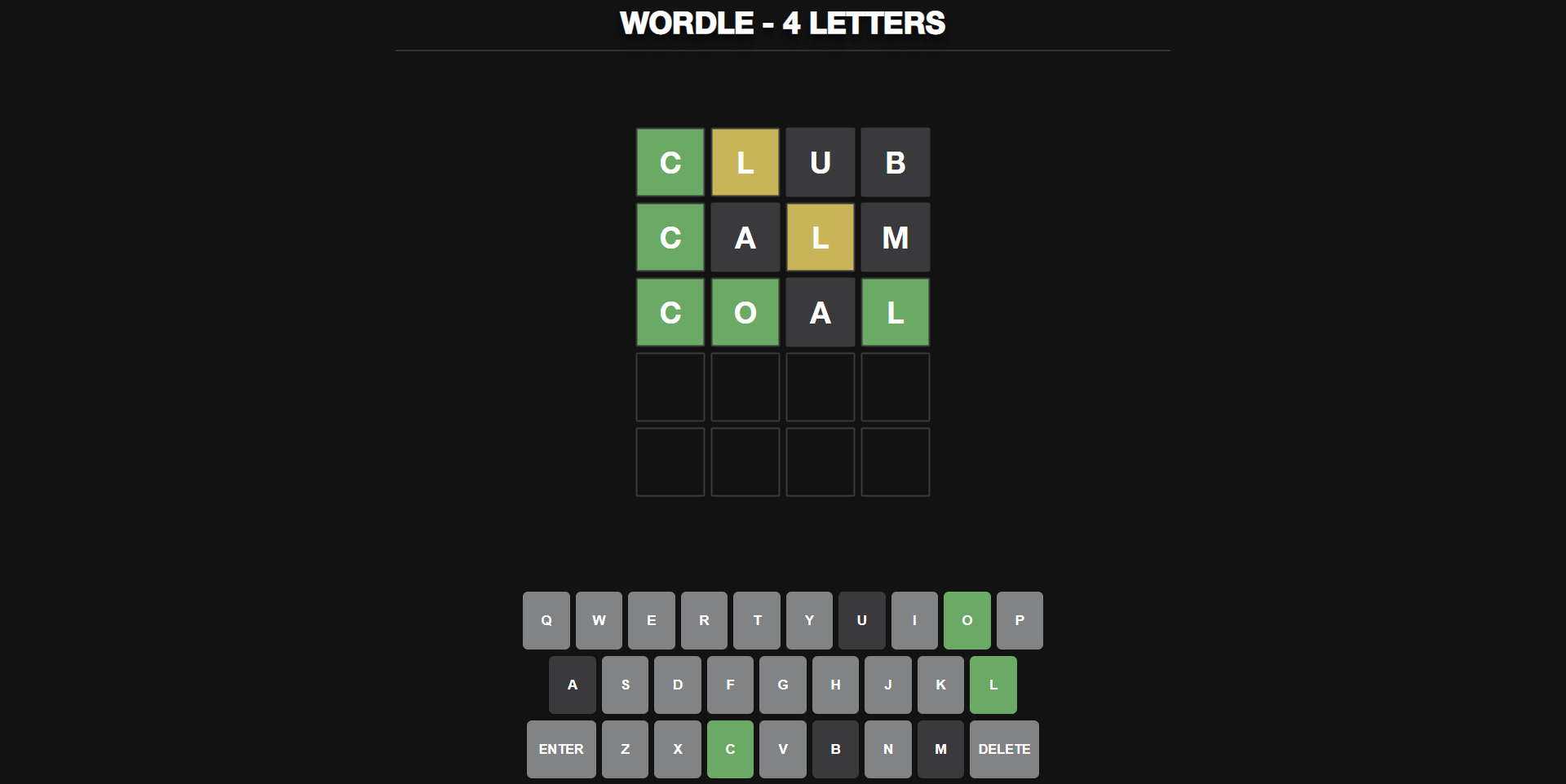 GitHub - eladlevi013/Wordle-4-Letters: This is my version of Wordle ...