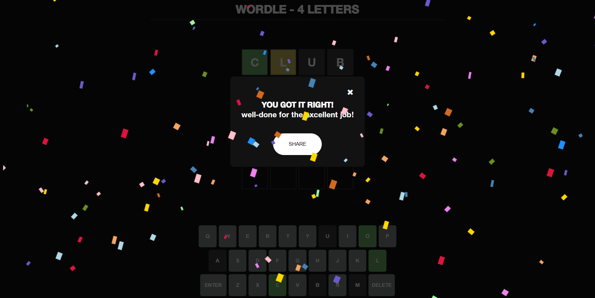 GitHub - eladlevi013/Wordle-4-Letters: This is my version of Wordle ...