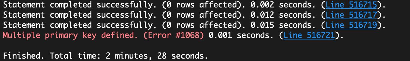 Not showing line number when query failed · Issue #3089 · TablePlus/TablePlus · GitHub