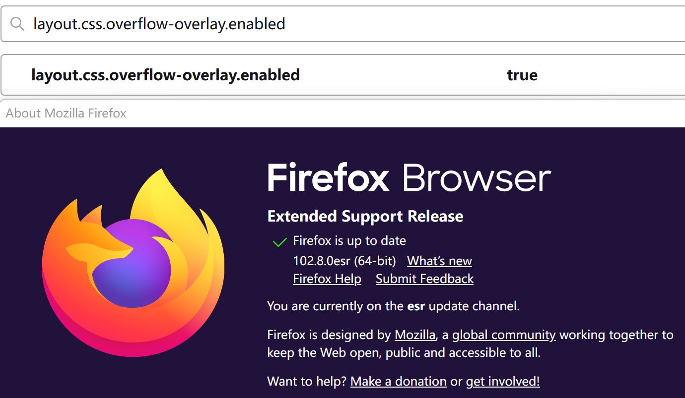 the scrolling does not work in my firefox which version is 102.8.0esr ...