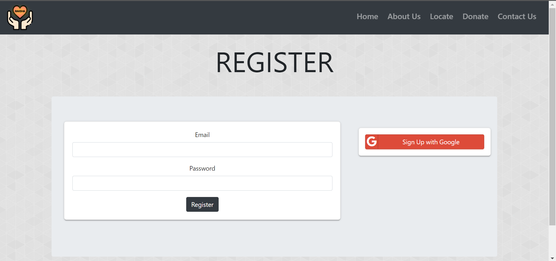 GitHub - DarkSoul26/Raksha: A website to bridge gap between a NGO and needy people.