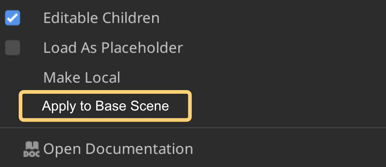 Add "apply changes to base scene" option when disabling "editable children" · Issue #7649 ...
