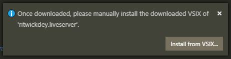 Cannot install Live Server from marketplace as well as vsix · Issue ...