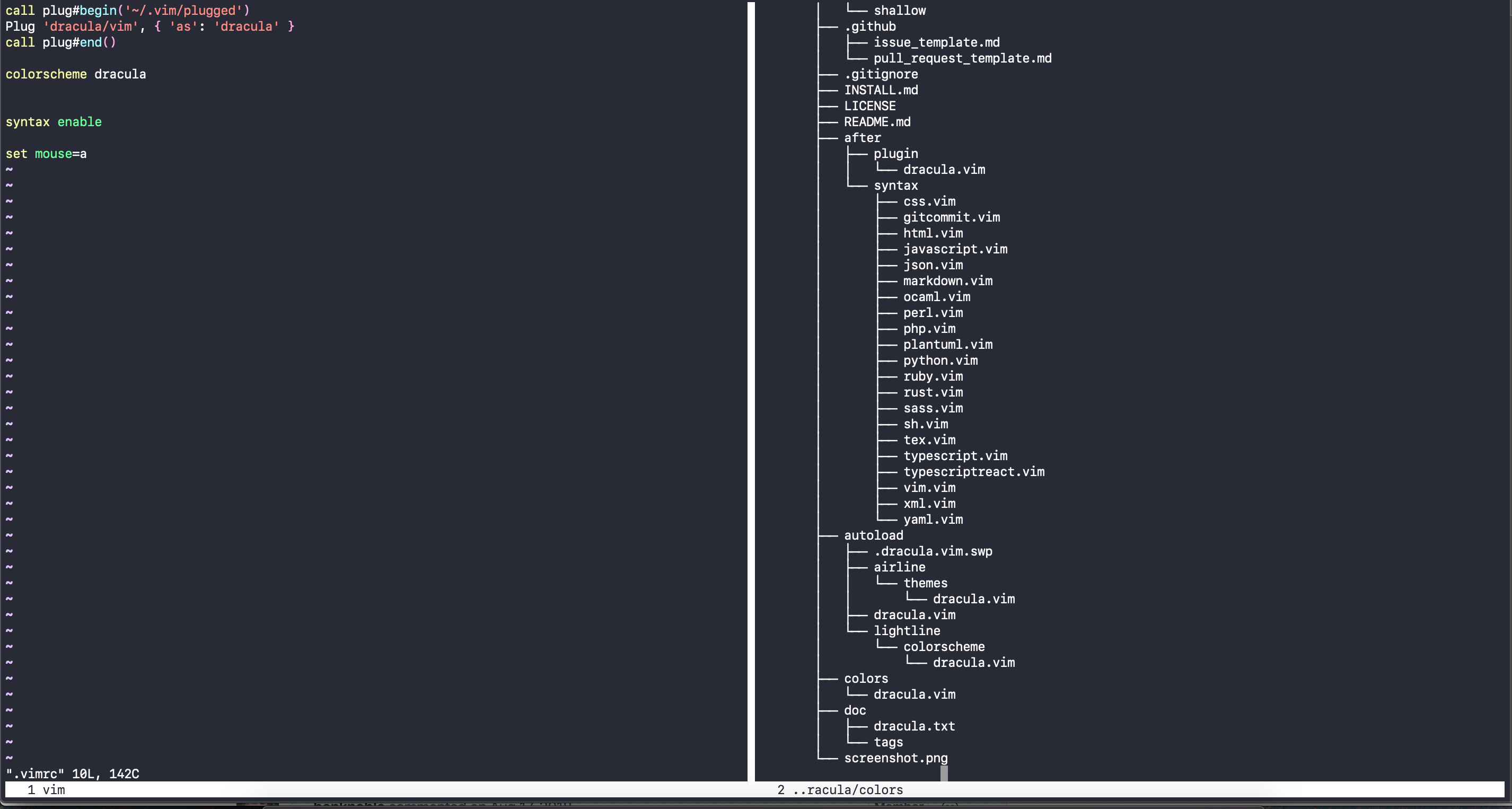 Background is different than other Dracula themes, weird blue highlighting issues · Issue #176 ...