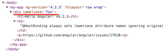 Hostbinding Always Sets Lowercase Attribute Names Ignoring Original Case Declaration · Issue