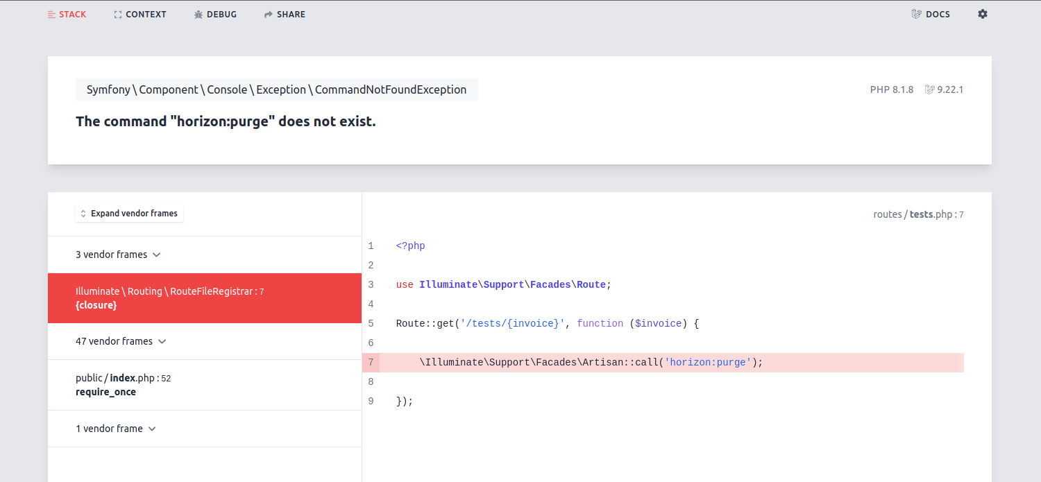 Horizon Commands Not Found · Issue #43464 · laravel/framework · GitHub