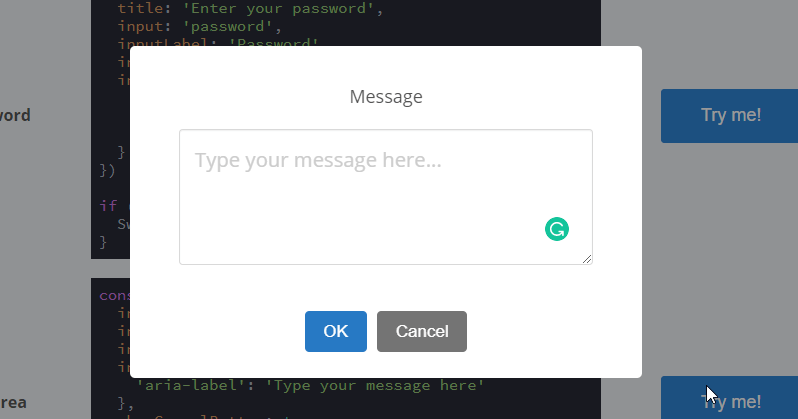 The textarea is overflowing the popup when being resized · Issue #2120 · sweetalert2/sweetalert2 ...