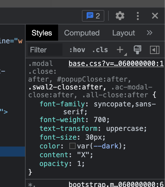 Two "X" close buttons when showCloseButton true · Issue #2618 ...