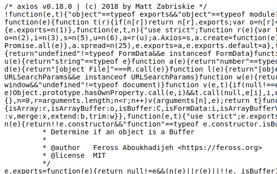 Comments In Minified Version · Issue 1564 · Axiosaxios · Github