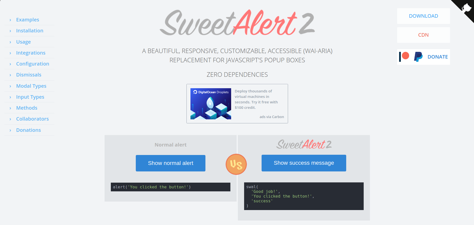 Site Organization and Navigation · Issue #29 · sweetalert2/sweetalert2.github.io · GitHub