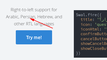 use Persian for rtl example · Issue #1847 · sweetalert2/sweetalert2 ...