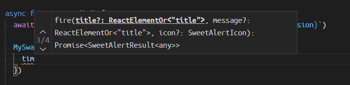 Poor developer experience when typing SweetAlertOptions · Issue #127 · sweetalert2/sweetalert2 ...