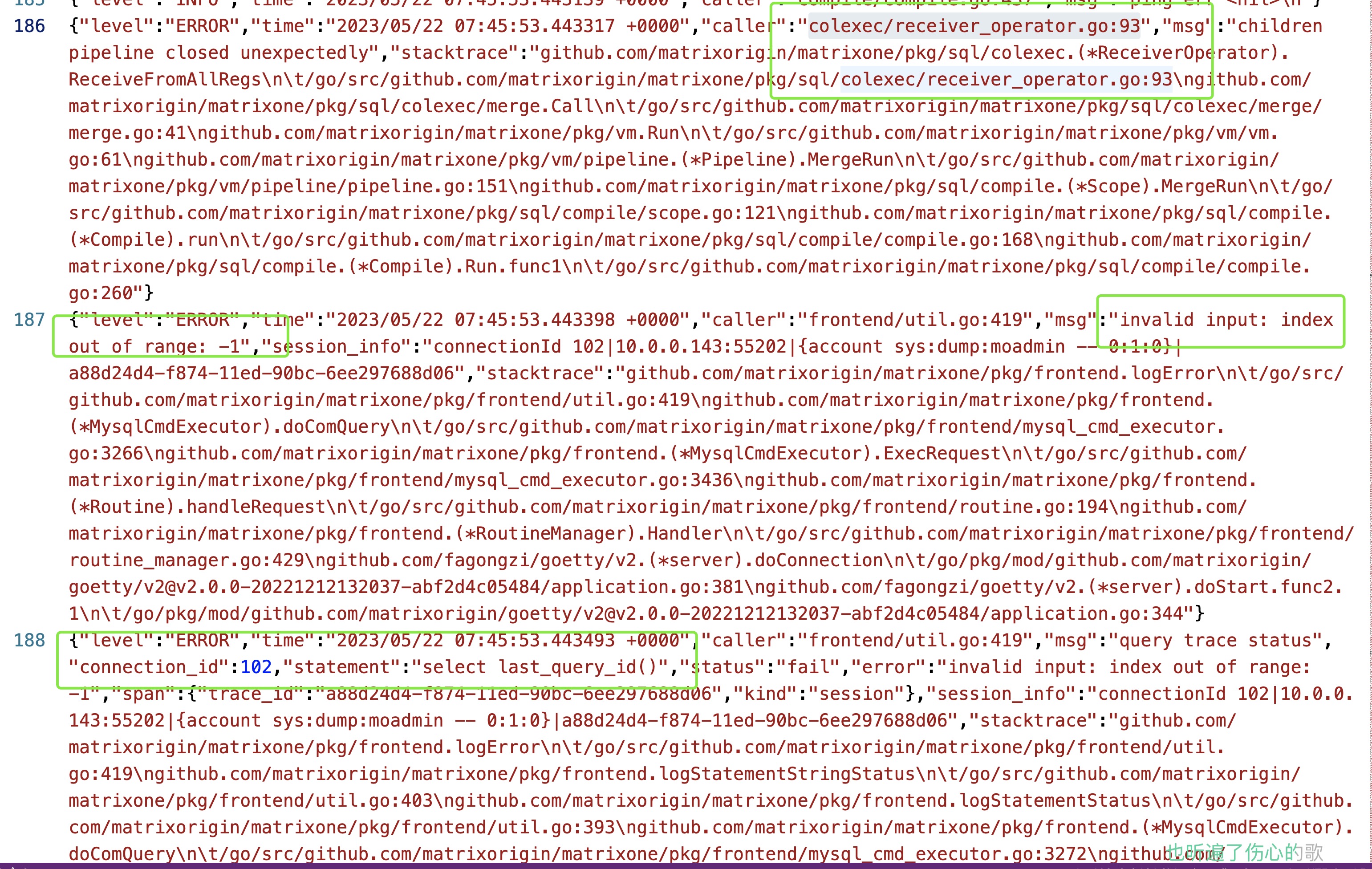 Bug Lastqueryid Func Report Invalid Input Index Out Of Range 1 On Distributed Mode2 3581