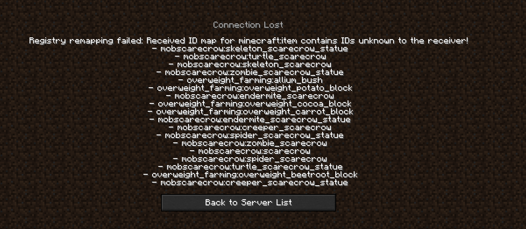 BetterMinecraft Fabric 1.18.2 v5 server/client mismatch · Issue #265 · LunaPixelStudios/Better ...