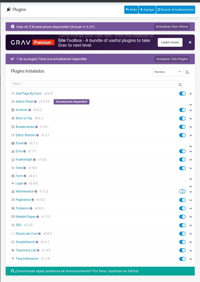Form Plugin update overwrite the user preferences · Issue #3194 · getgrav/grav · GitHub