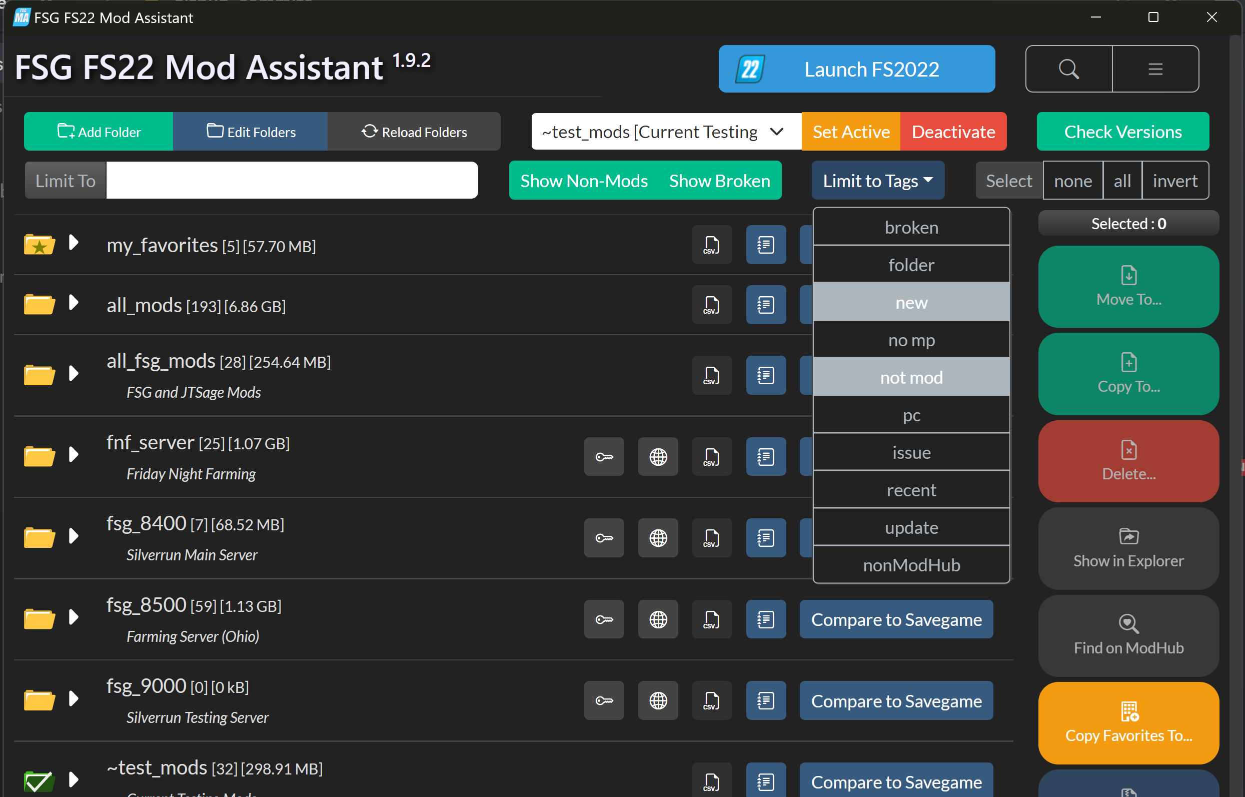 [FEATURE] Allow filtering by Tag. · Issue #47 · FSGModding/FSG_Mod_Assistant · GitHub