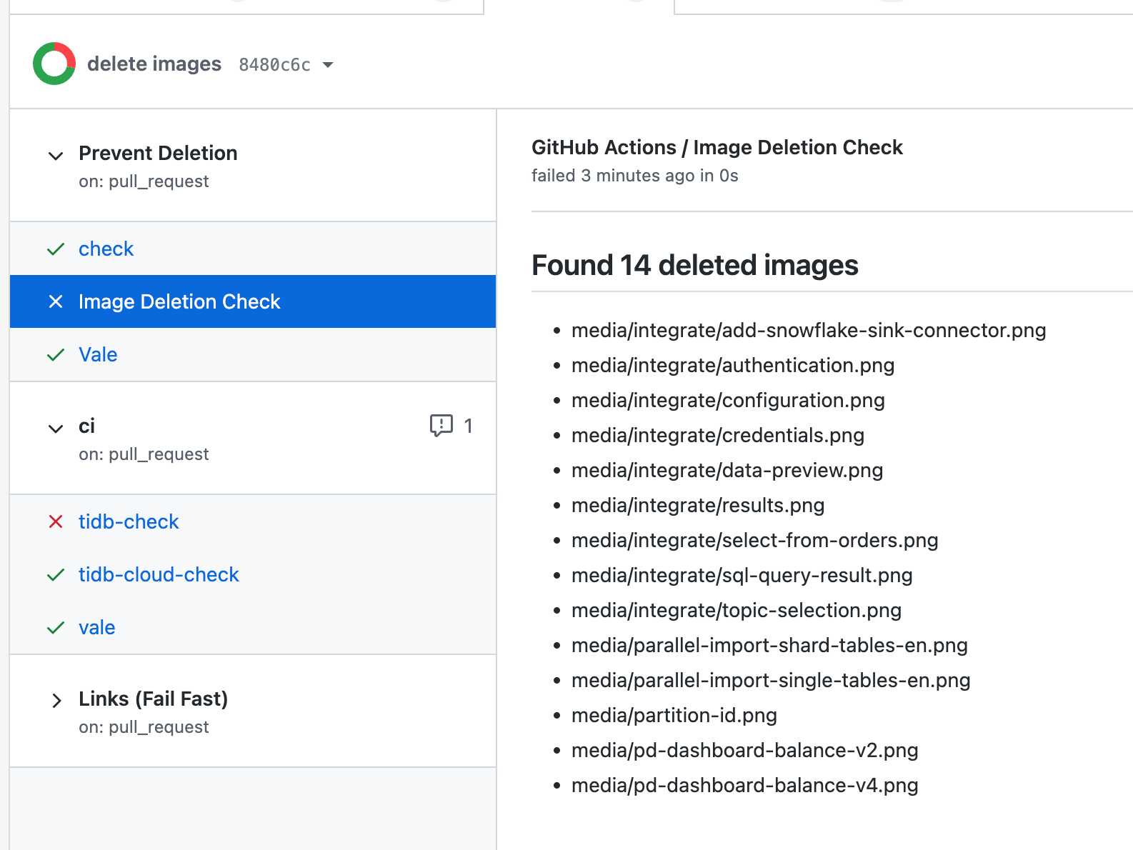 ci: add prevent deletion by Oreoxmt · Pull Request #10152 · pingcap/docs · GitHub