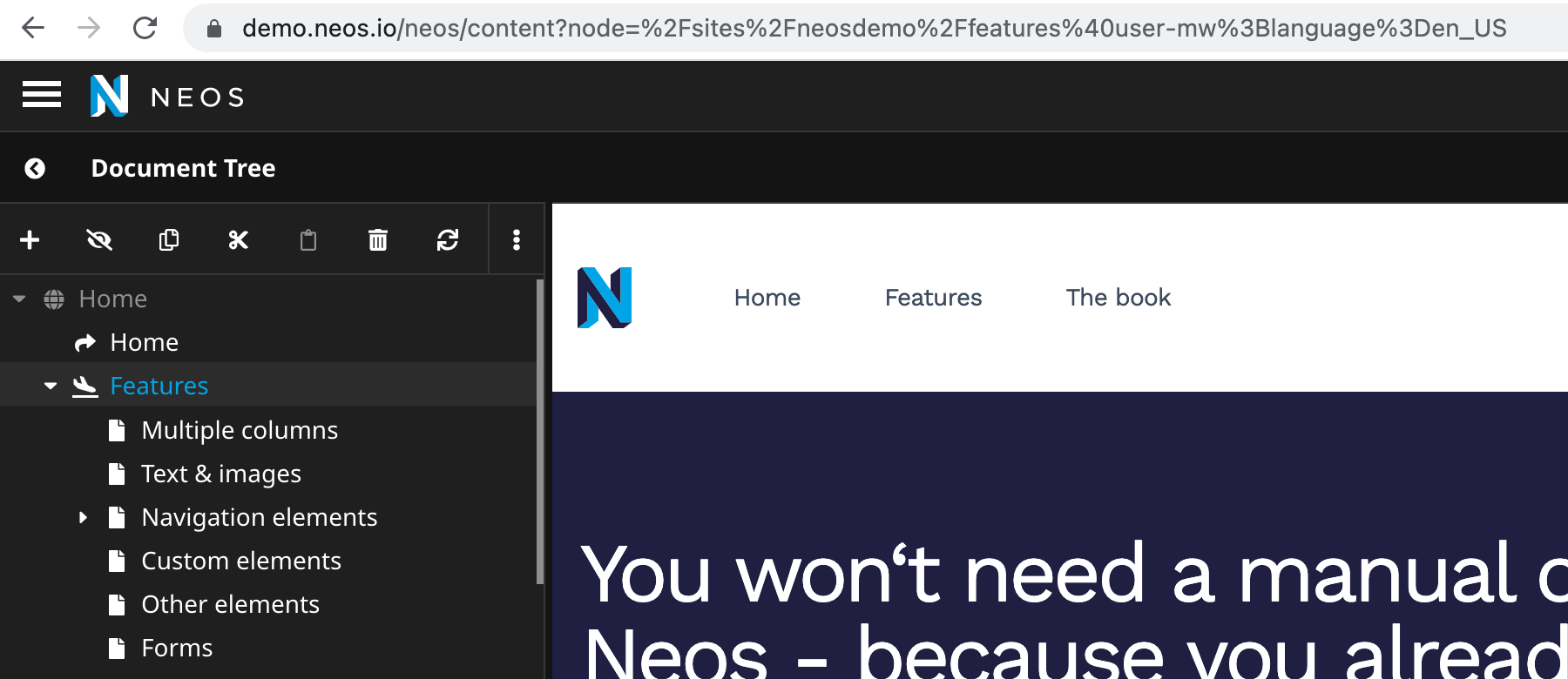 BUG: In-page links in the backend cause pages to load forever · Issue #3920 · neos/neos ...