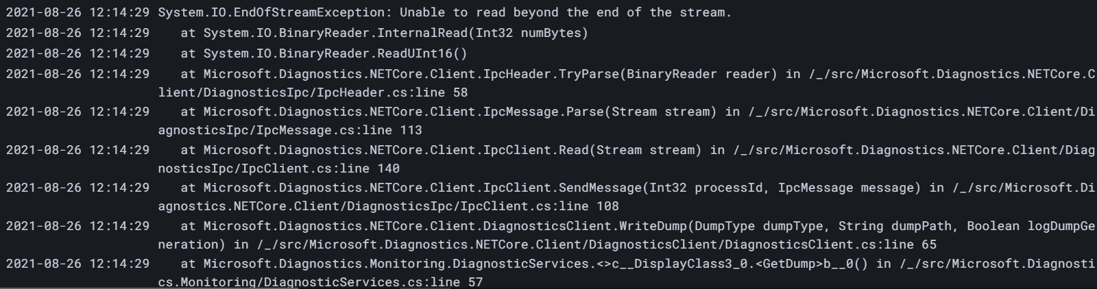 Unable To Get Dump File After Accessing Dump · Issue 770 · Dotnetdotnet Monitor · Github