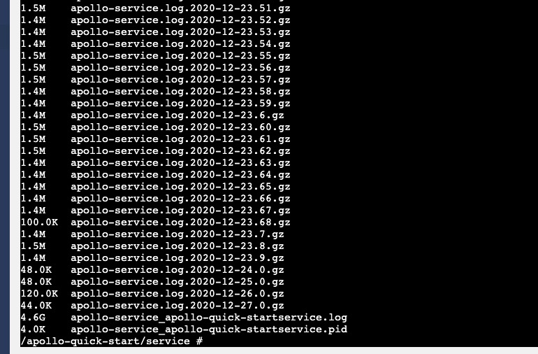 apollo-quick-start 的日志管理问题 · Issue #3457 · apolloconfig/apollo · GitHub