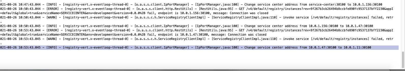 关于微服务内部频繁打印与注册中心心跳错误的日志 · Issue #2529 · apache/servicecomb-java-chassis · GitHub