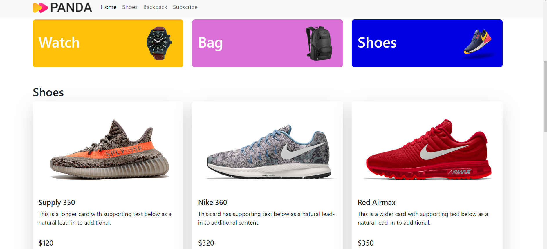 GitHub - Nadim-Nion/panda-commerce-bootstrap: This is the second website overall that I have ...