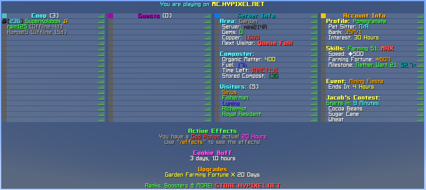 Fancy tab bugs · Issue #353 · SkyblockerMod/Skyblocker · GitHub