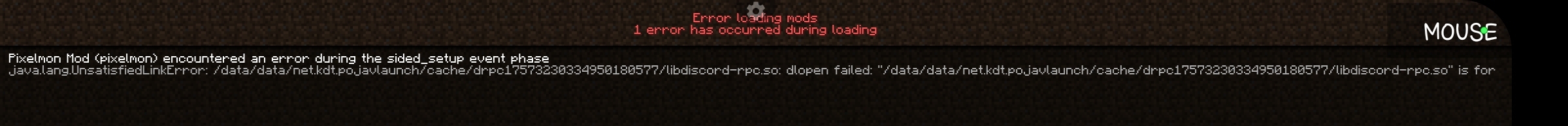 [BUG] Pixelmon Crash/Bug · Issue #3719 · PojavLauncherTeam/PojavLauncher · GitHub