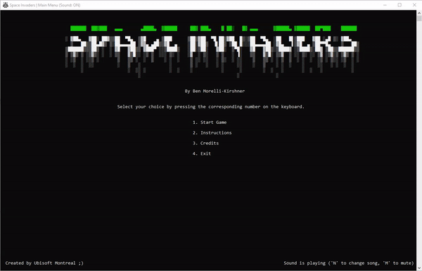 Github Benm Kspace Invaders My Final Project For My Programming I Class A Space Invaders Game