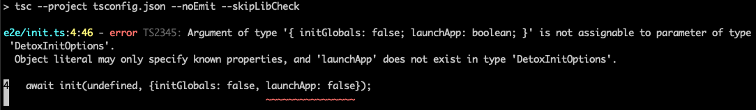 DetoxInitOptions type is missing the launchApp parameter · Issue #2599 · wix/Detox · GitHub