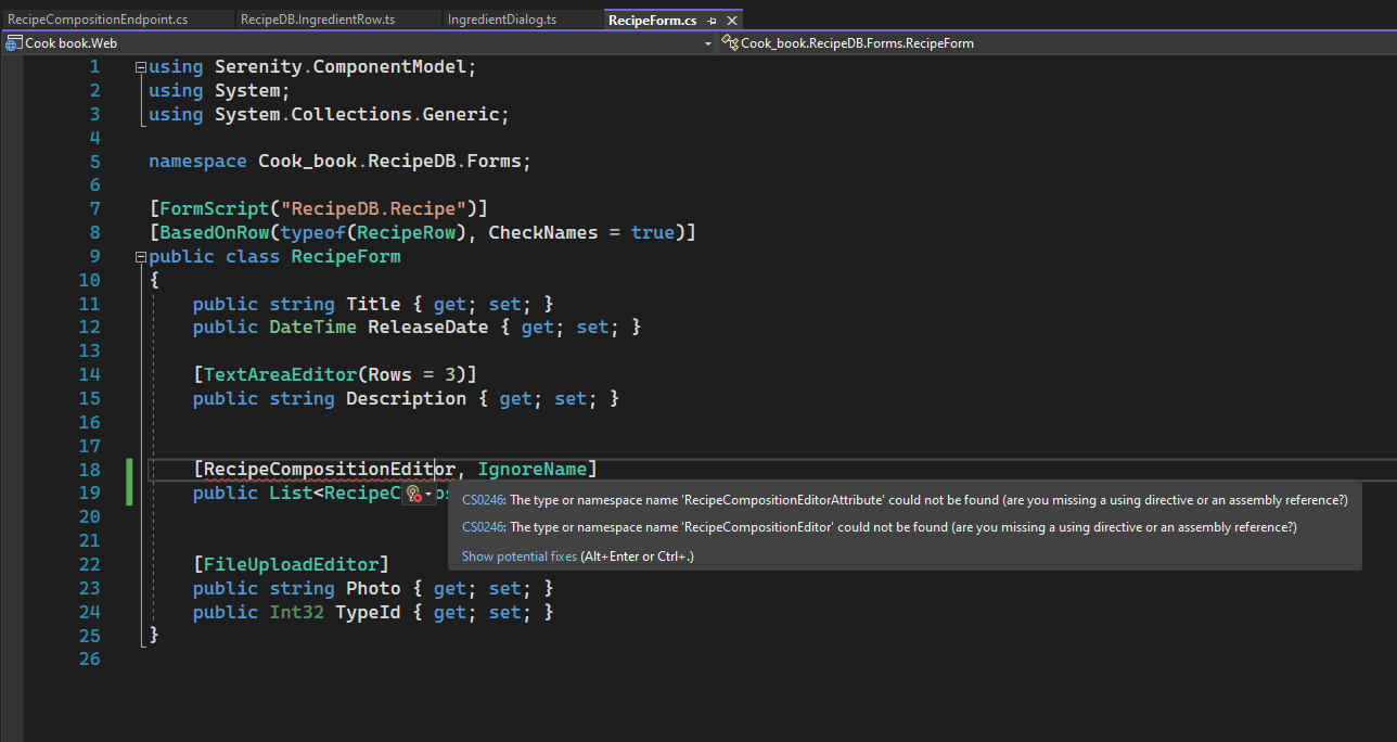 Error CS0246 · serenity-is · Discussion #6489 · GitHub
