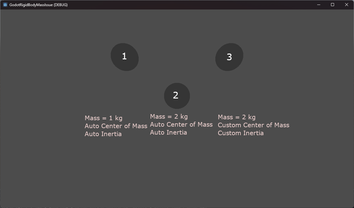 Mass not set properly for RigidBody3D with custom inertia and center of ...