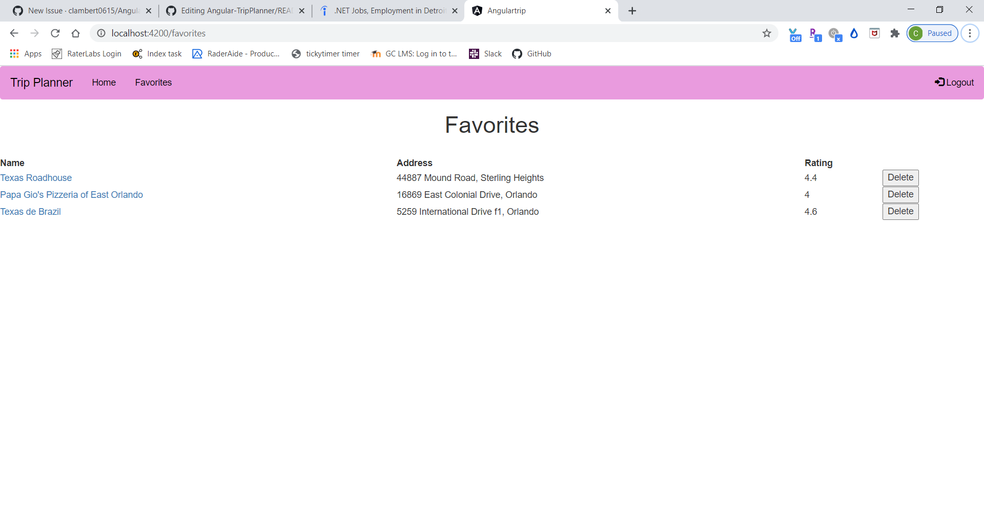 GitHub - clambert0615/Angular-TripPlanner