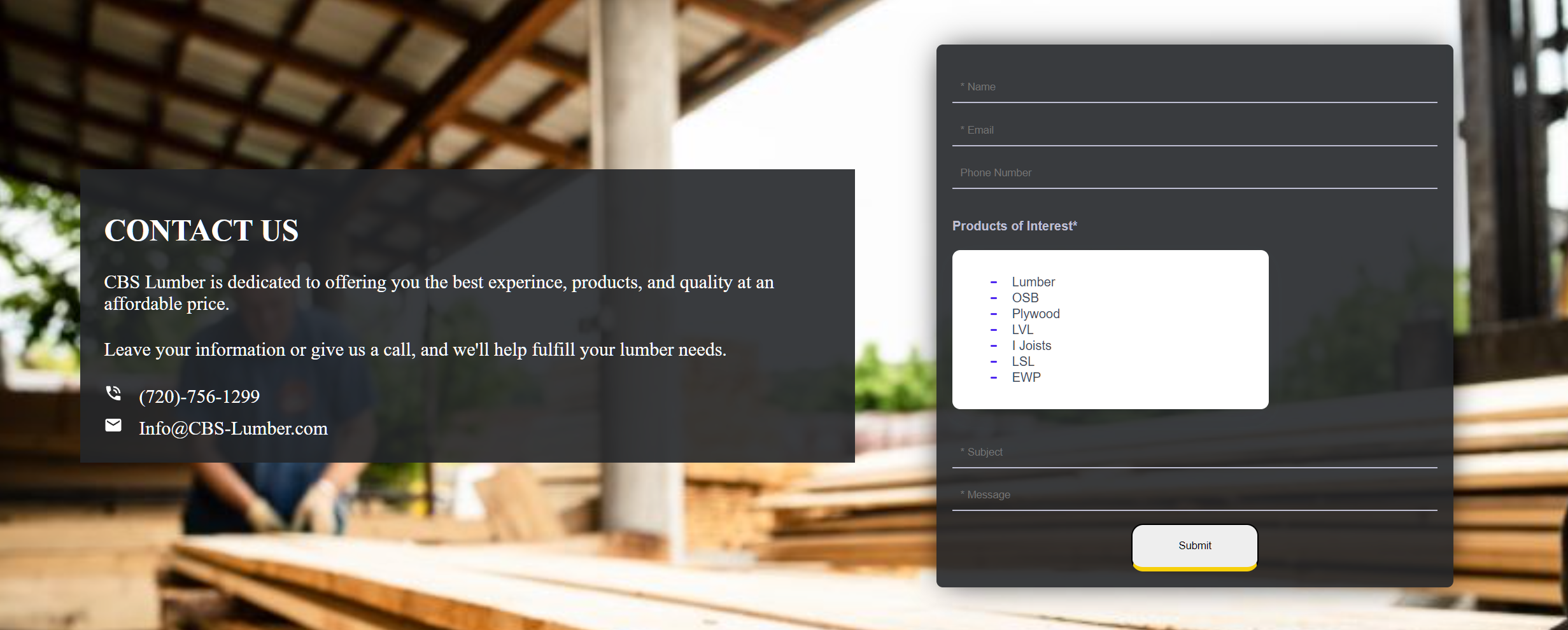 GitHub - Noah8863/CBS-Lumber