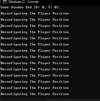 Reconfiguring The Player Position (error need help) · Issue #88 · MuriloChianfa/TibiaAuto12 · GitHub