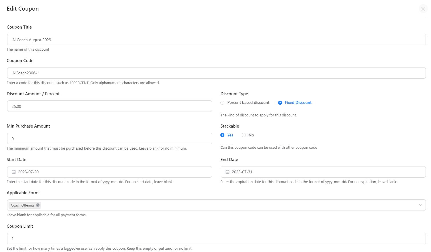 Coupon Limit Not working properly for Payment · Issue #332 · fluentform/fluentform · GitHub
