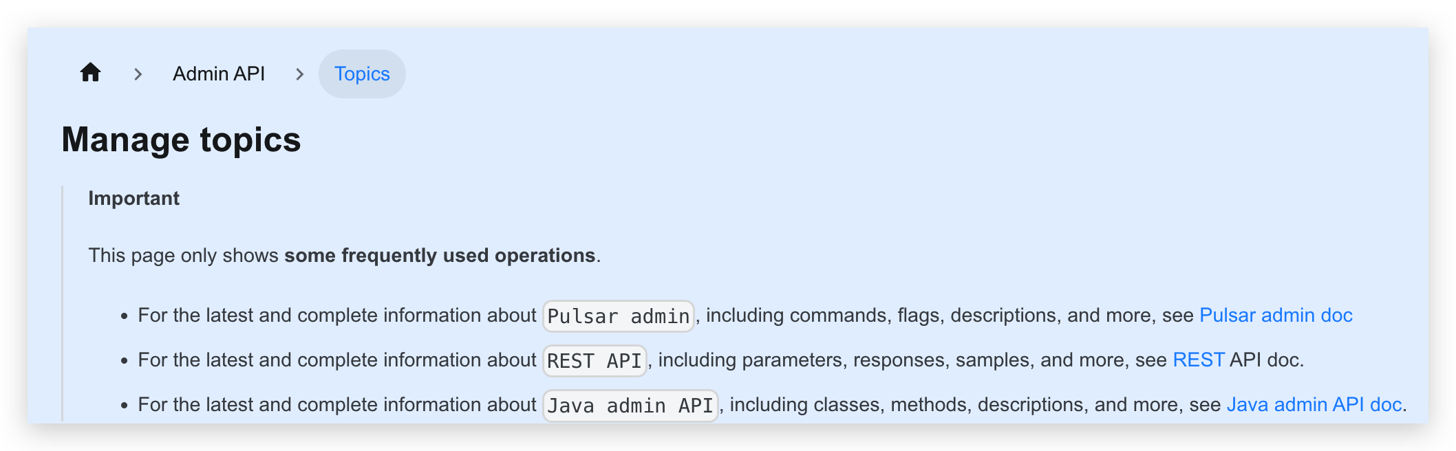 [Doc] Missing documentation for topic level policy settings · Issue #17274 · apache/pulsar · GitHub
