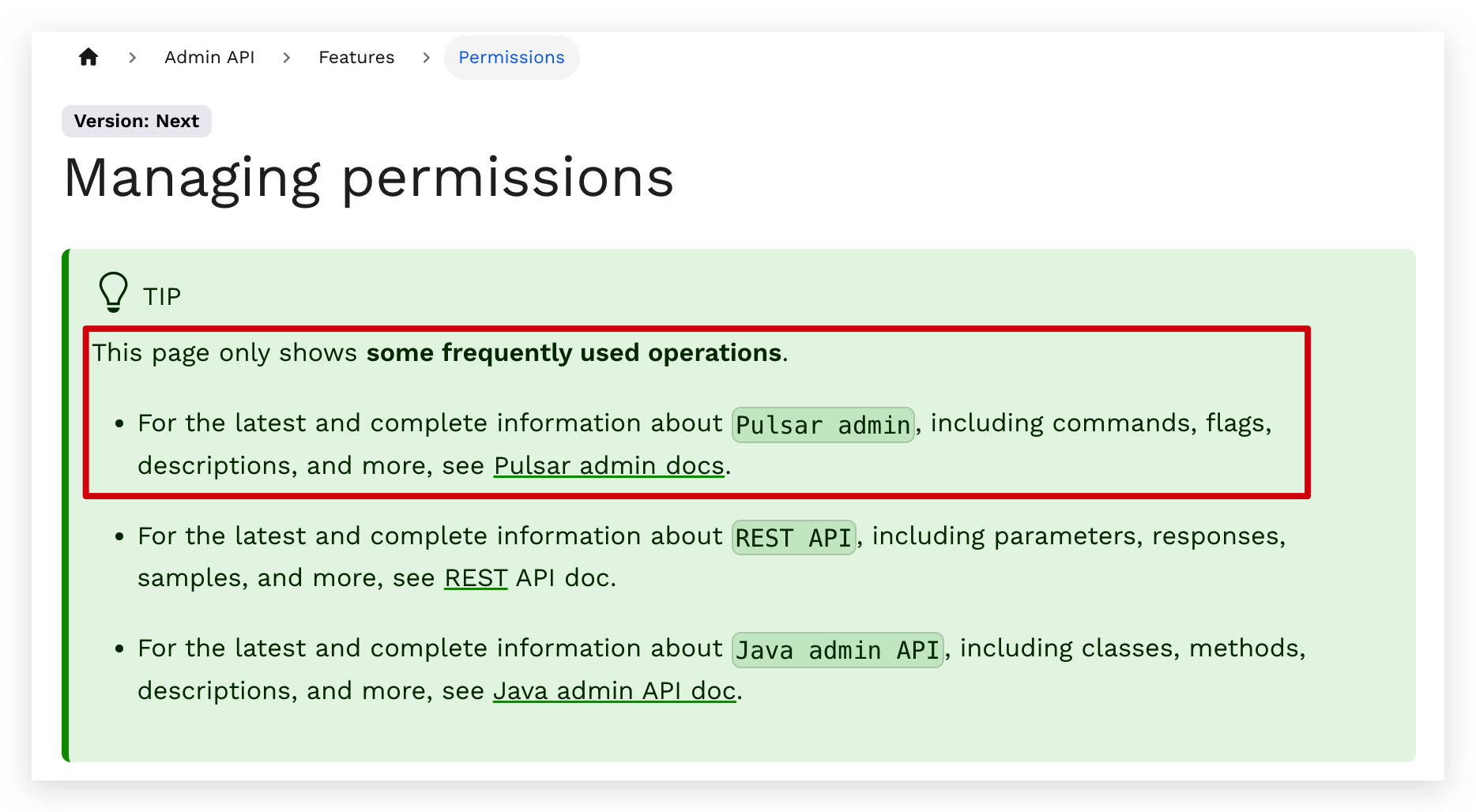 [Doc] Update the tenant permission modifications for pulsar-admin · Issue #20962 · apache/pulsar ...