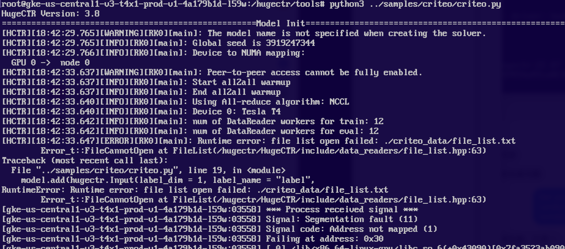 [BUG] Criteo example fail due to "Runtime error: file list open failed: ./criteo_data/file_list ...