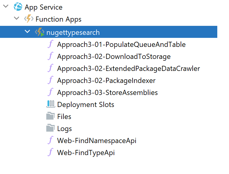 Deployment Slots and Logs/Files should be on the top in Function Node ...