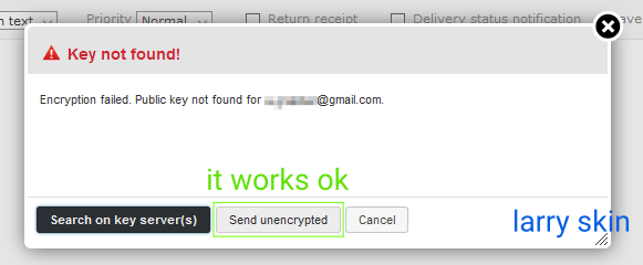 Elastic - Send unencrypted message not work · Issue #7205 · roundcube/roundcubemail · GitHub